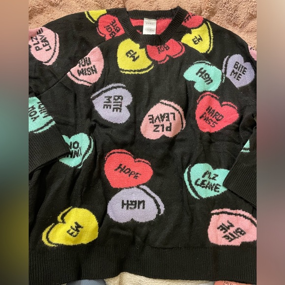 Serra | Sweaters | Nwt Valentines Day Negative Conversation Heart ...